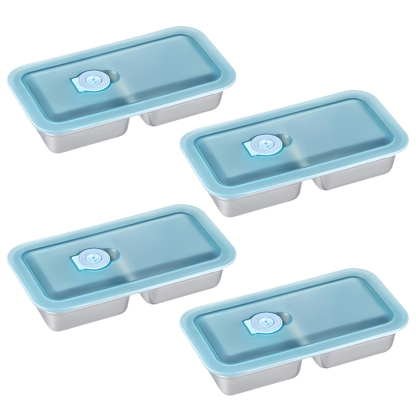 Reusable Snack Containers – Stainless Steel Double Compartment Food ...