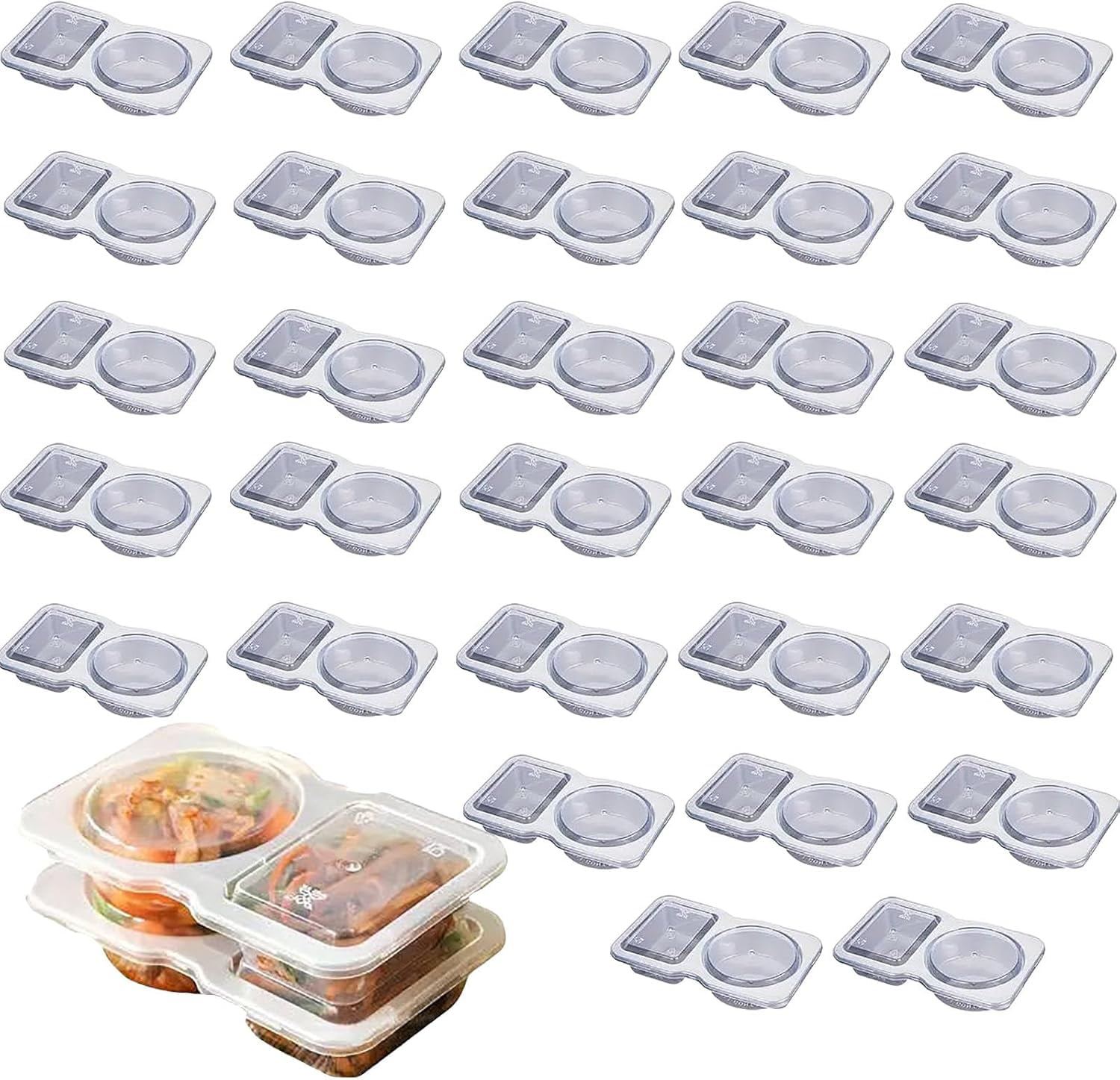 Reusable Snack Packs, Reusable Snack Packs 2 Compartments, Snack Packs ...