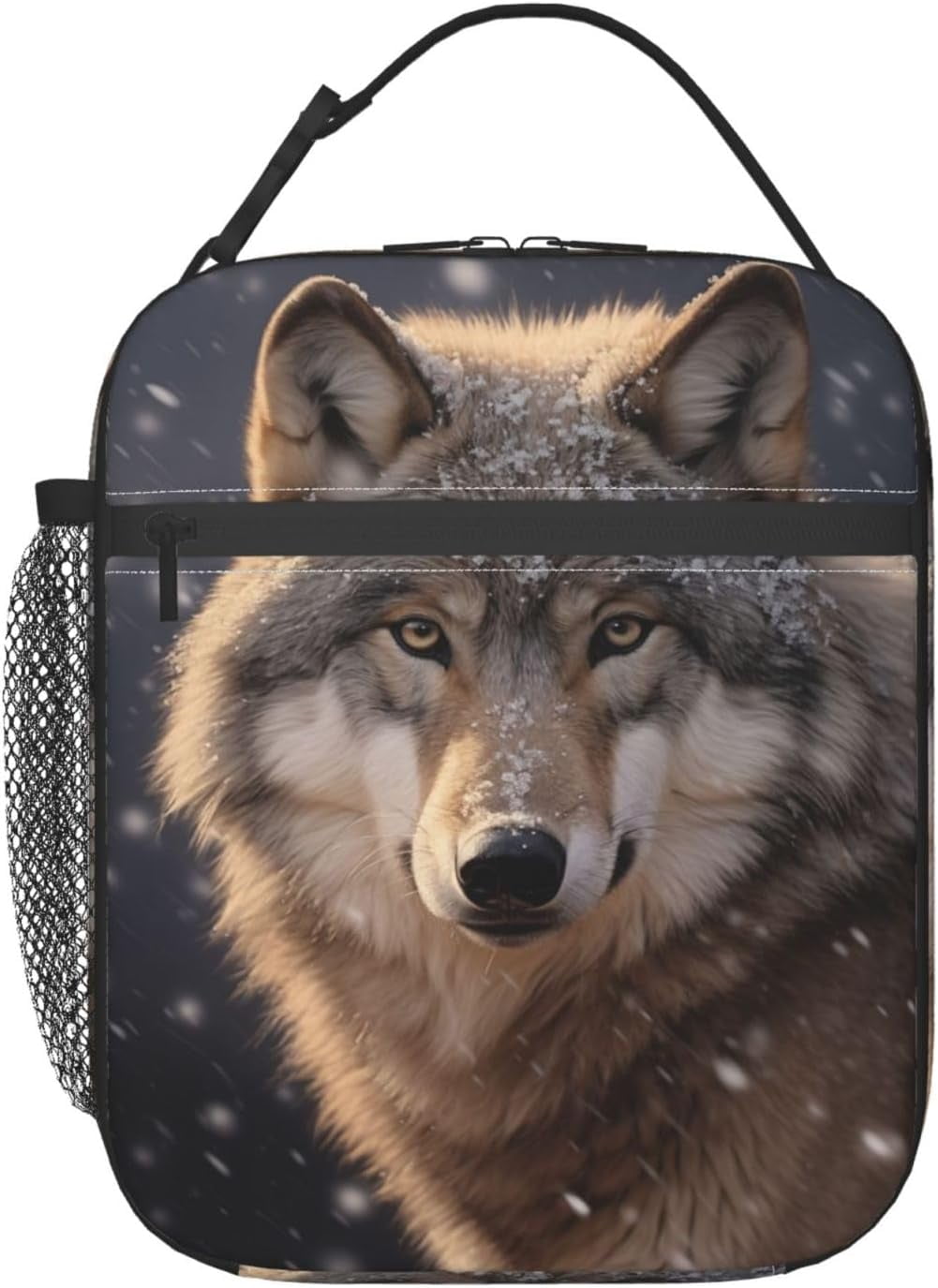 Reusable Snow Wolf Lunch Box for,Insulated Majestic Winter Snowfall ...