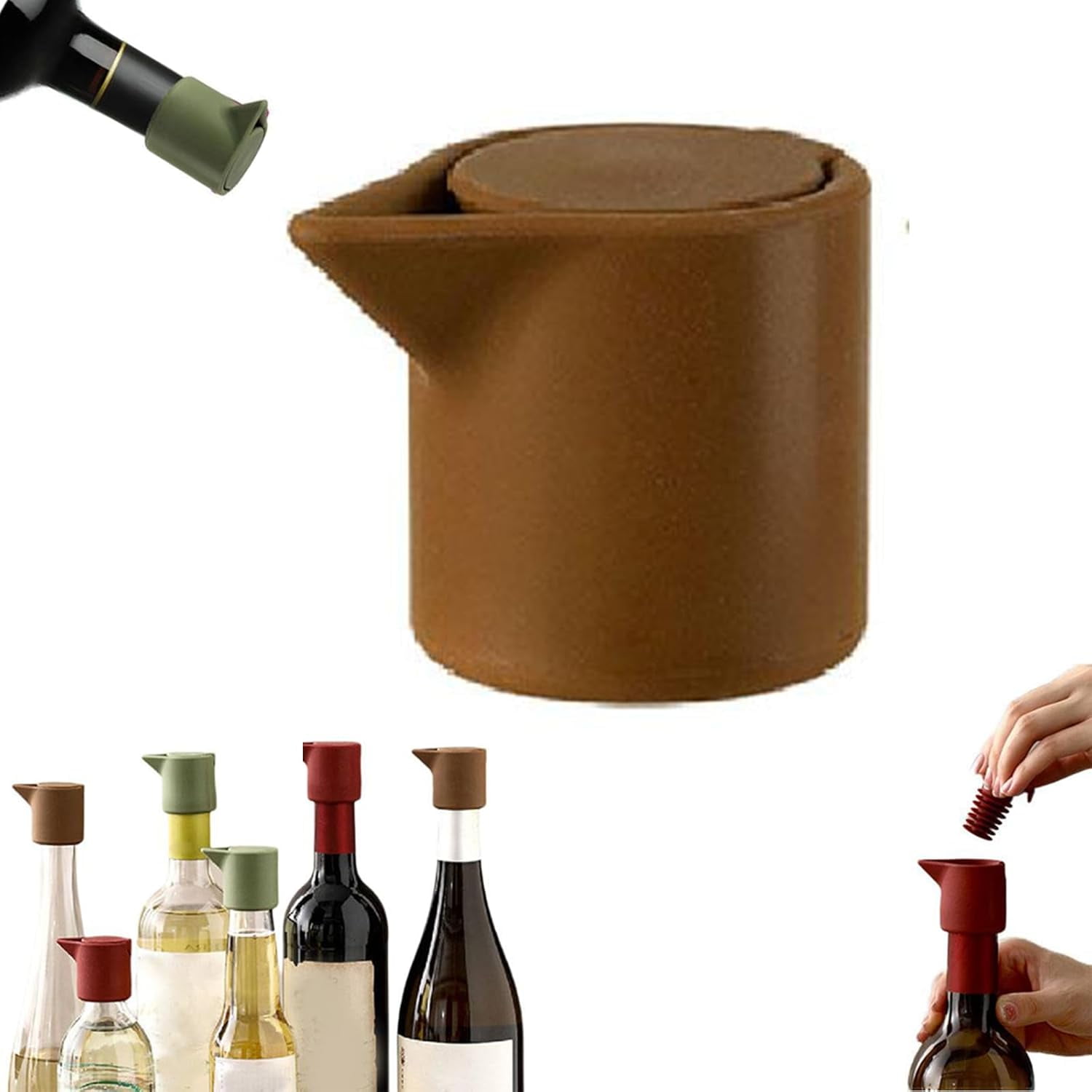 Reusable Sparkling Wine Bottle Stopper, Double Sealed Silicone Wine ...