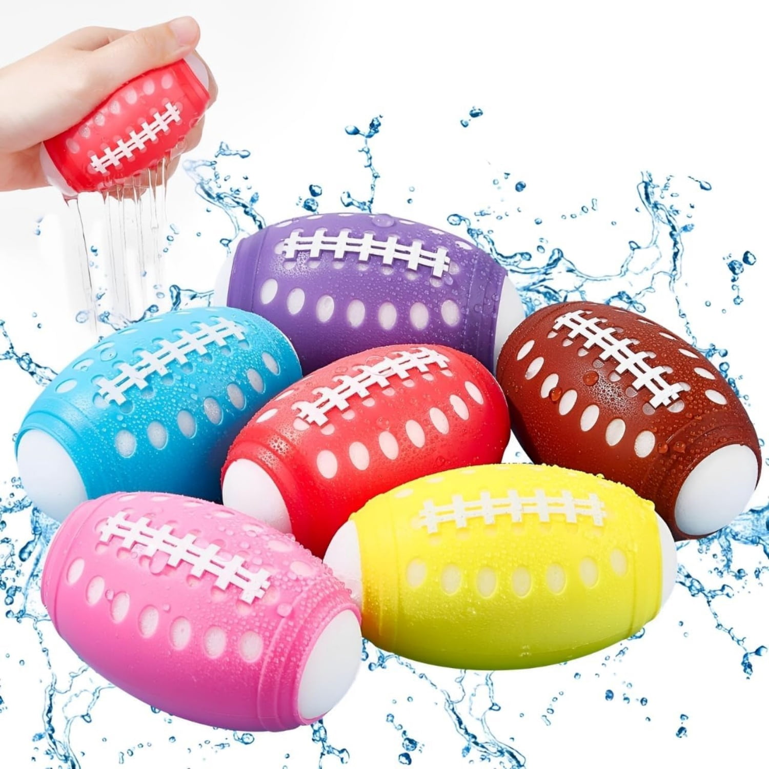 Reusable Sponge Sports Ball Rugby Water Balloons Summer Toys for Kids ...