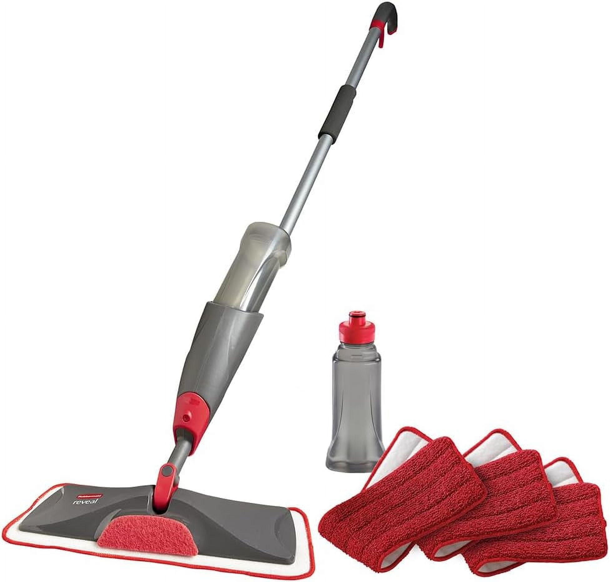 Reusable Spray Mop Floor Cleaning Kit | 3 Washable Microfiber Pads ...