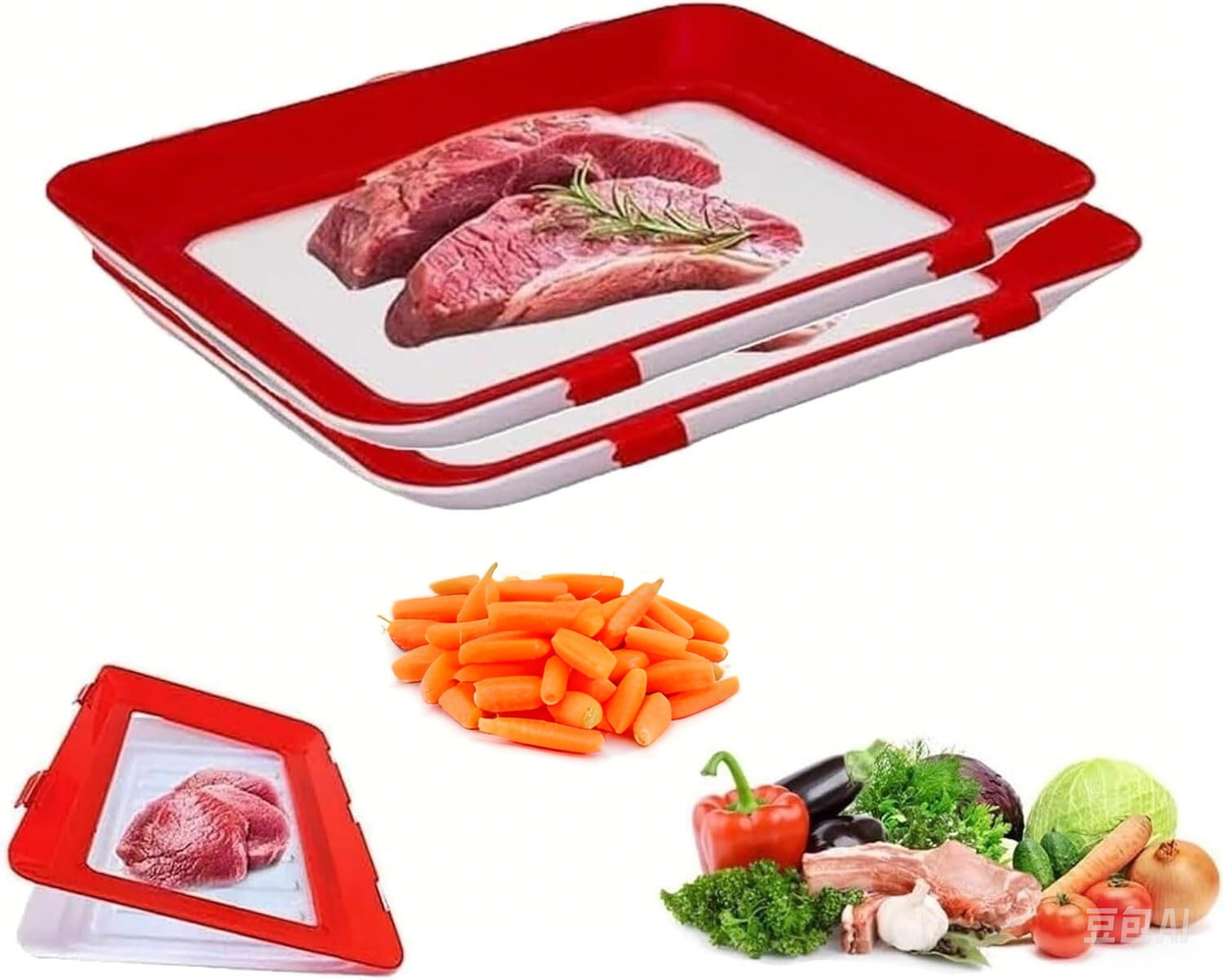 Reusable Stacking Food Storage Containers Airtight & Leakproof Meal ...