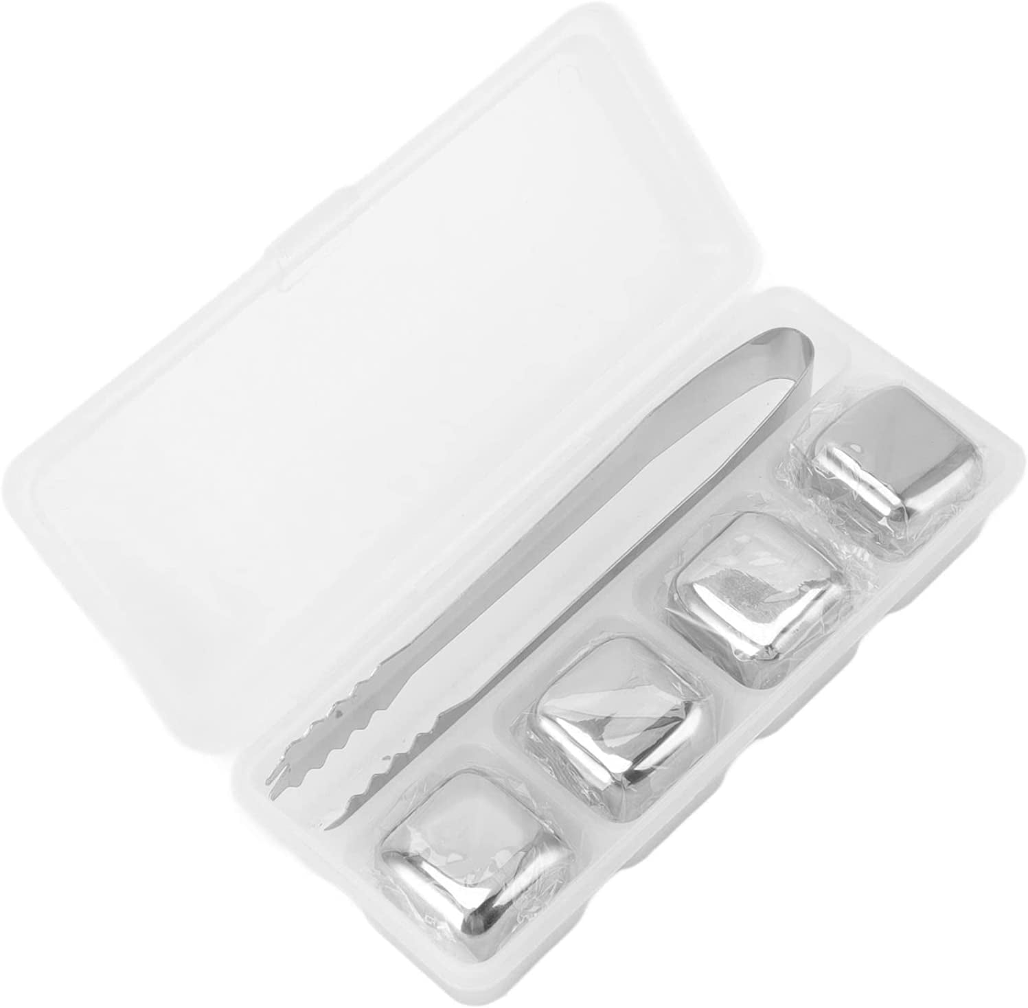 Reusable Stainless Steel Ice Cubes, 4pcs Ice Cubes Metal Ice Cubes for ...