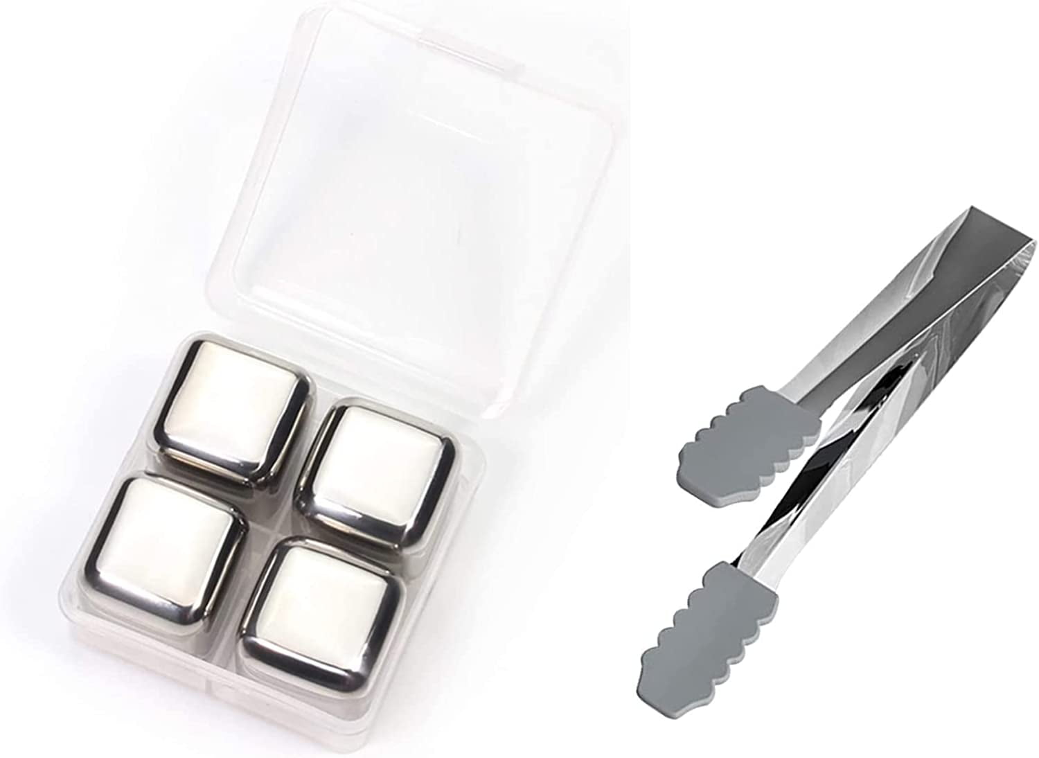 Reusable Stainless Steel Ice Cubes. & Clip - Walmart.com