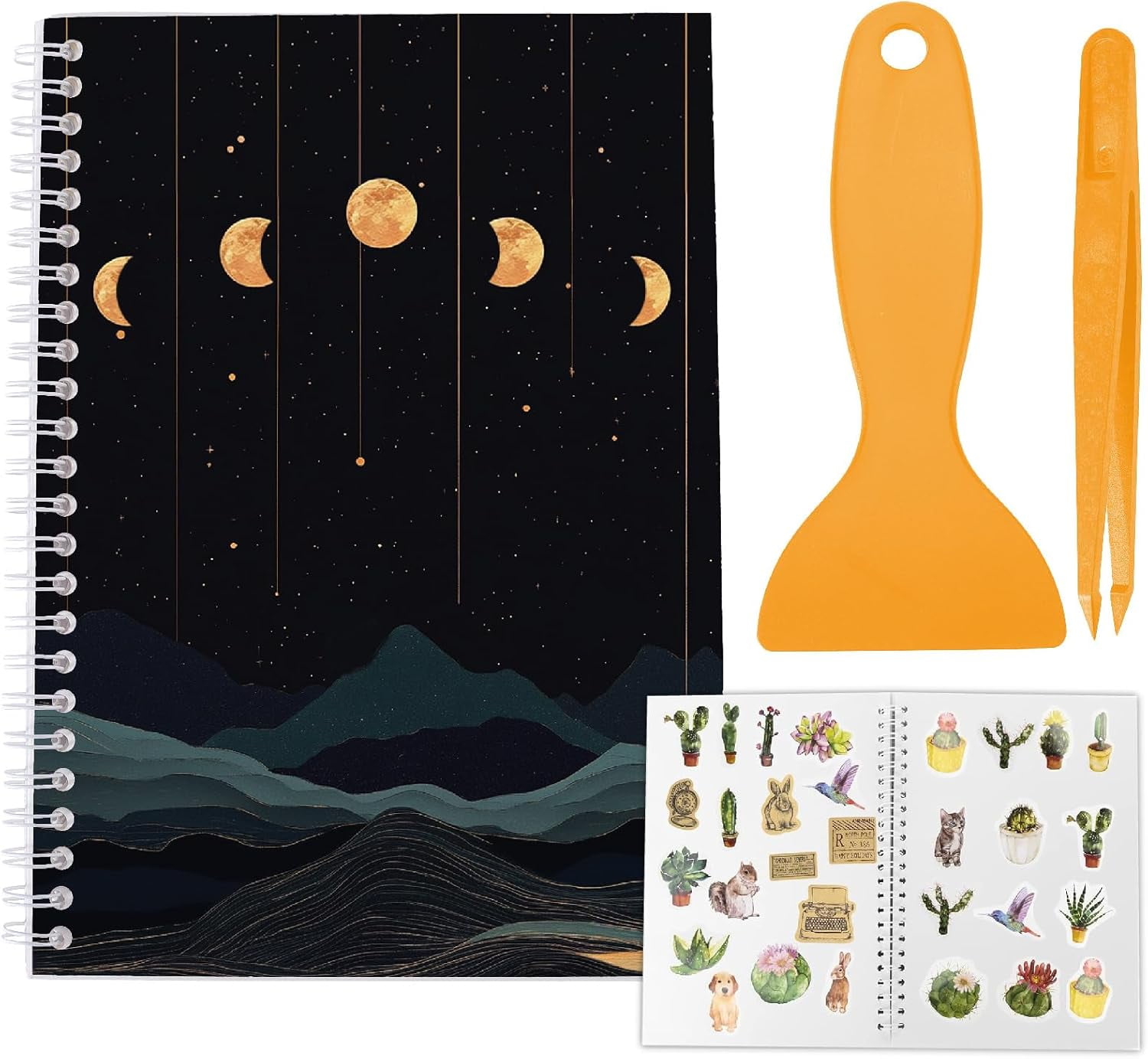 Reusable Sticker Book Collecting with Tweezer and Scraper Blank ...