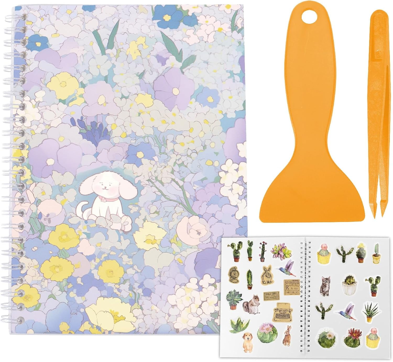 Reusable Sticker Storage Book Collecting Album A5 with Tweezer Scraper ...