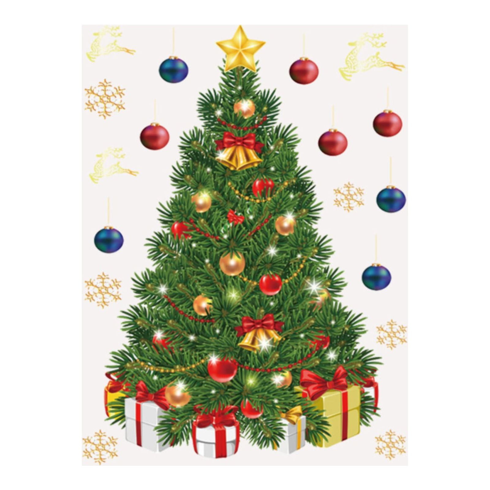 Reusable Stickers for Kids Hold Stickers Golden Christmas Tree Stickers ...