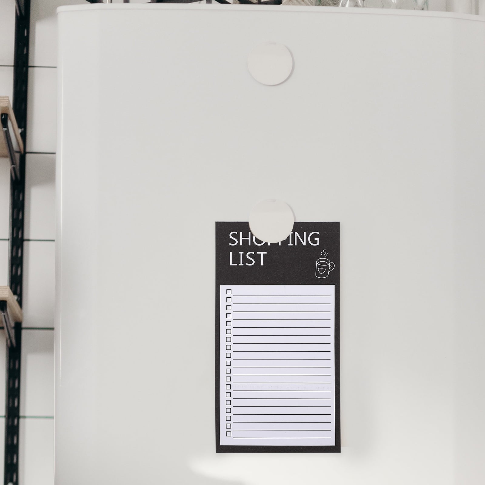 Reusable Sticky Notes For Fridge - Black - Of List Pad Grocery List ...