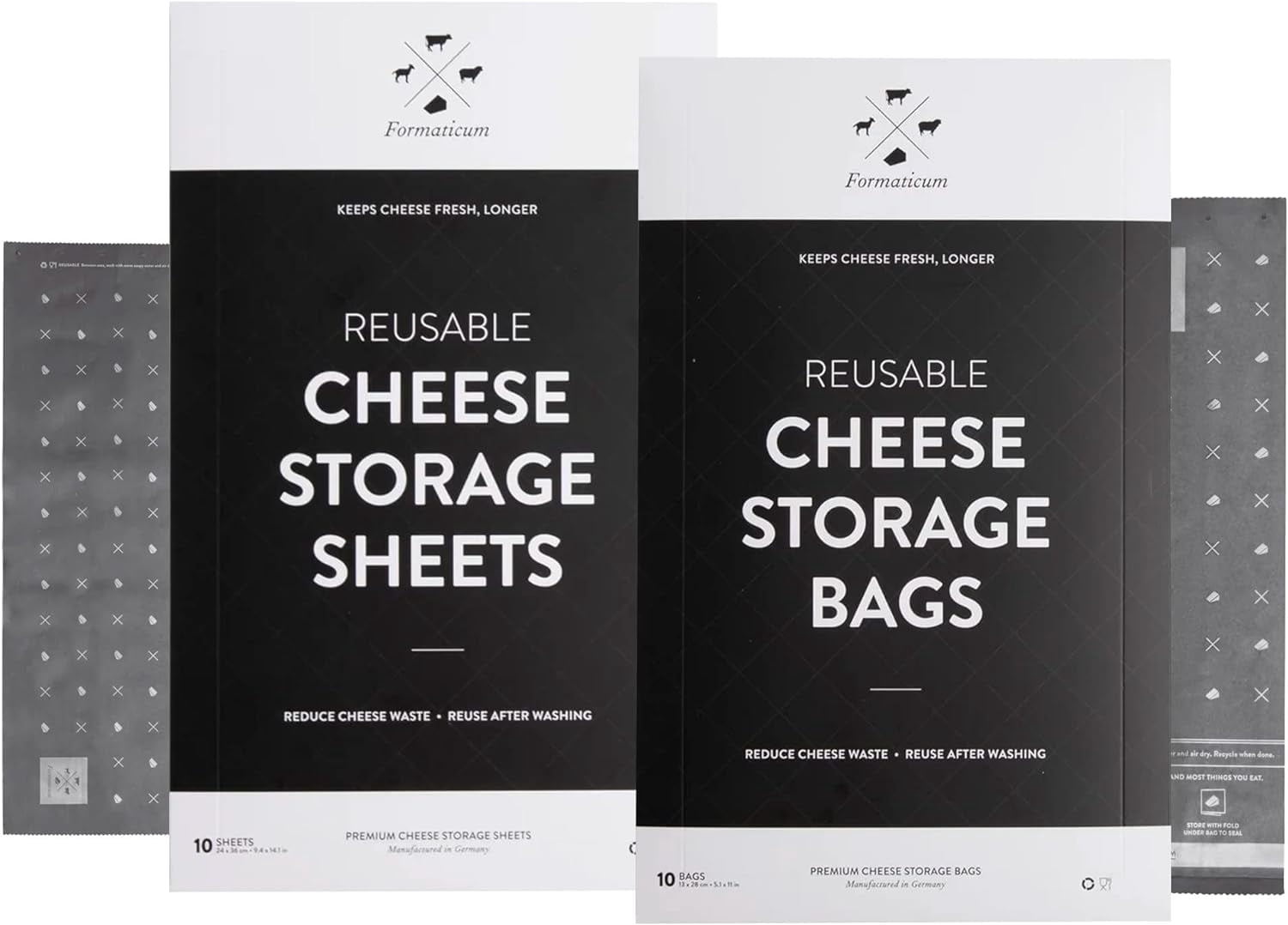Reusable Storage Bundle - Includes Reusable Cheese Storage Bags and ...