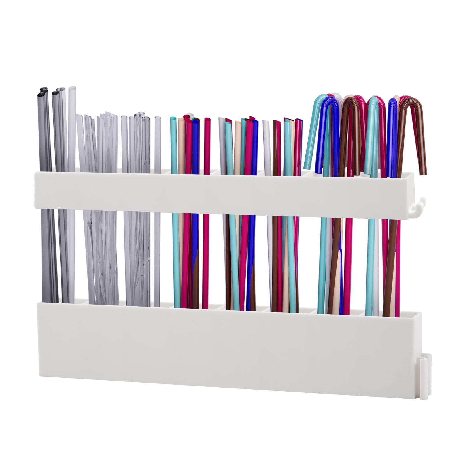 Reusable Straw Holder Organizer for Kitchen Cabinet Door, Storage for ...