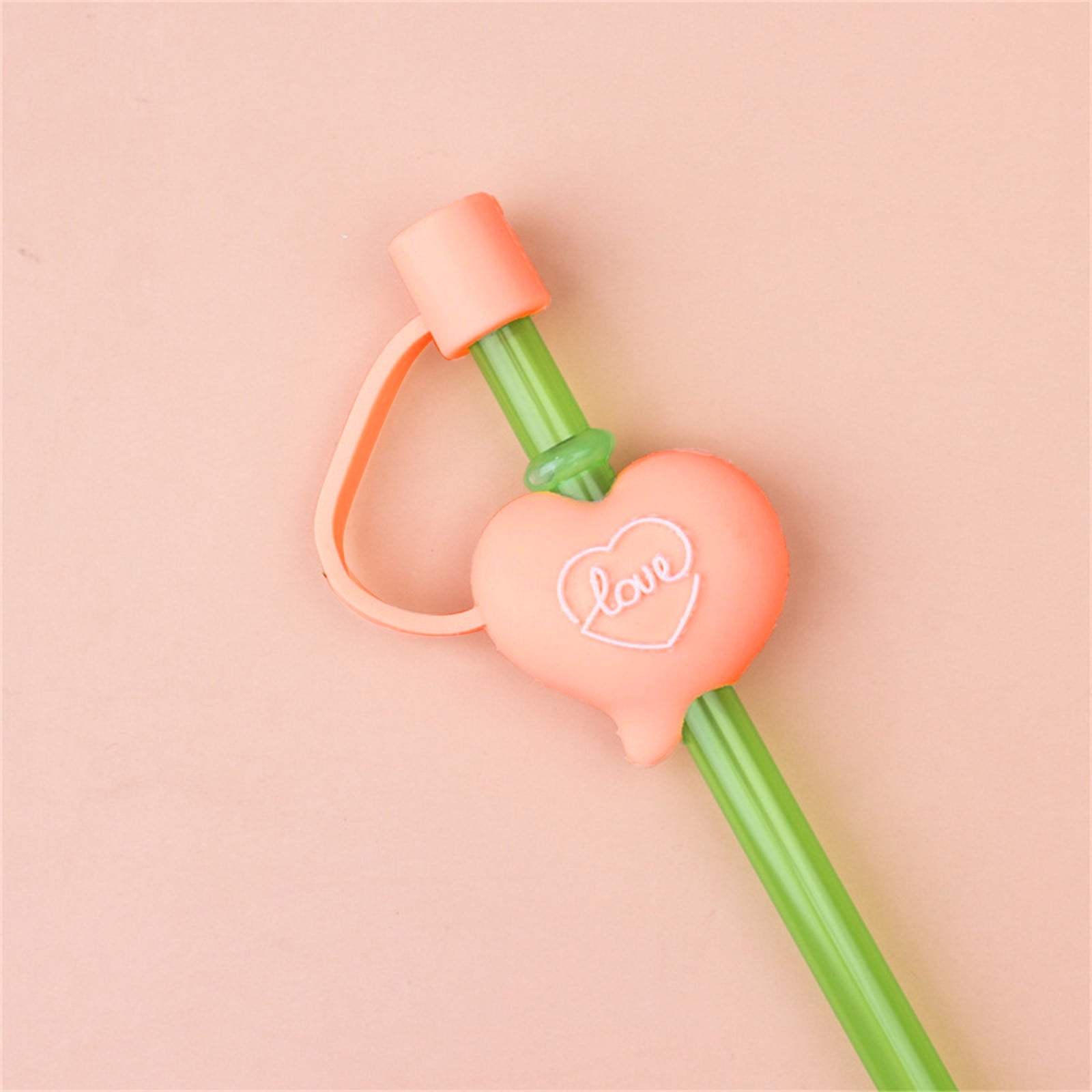 Reusable Straw Tips Toppers Covers Silicone Drinking Straw Cover Custom ...