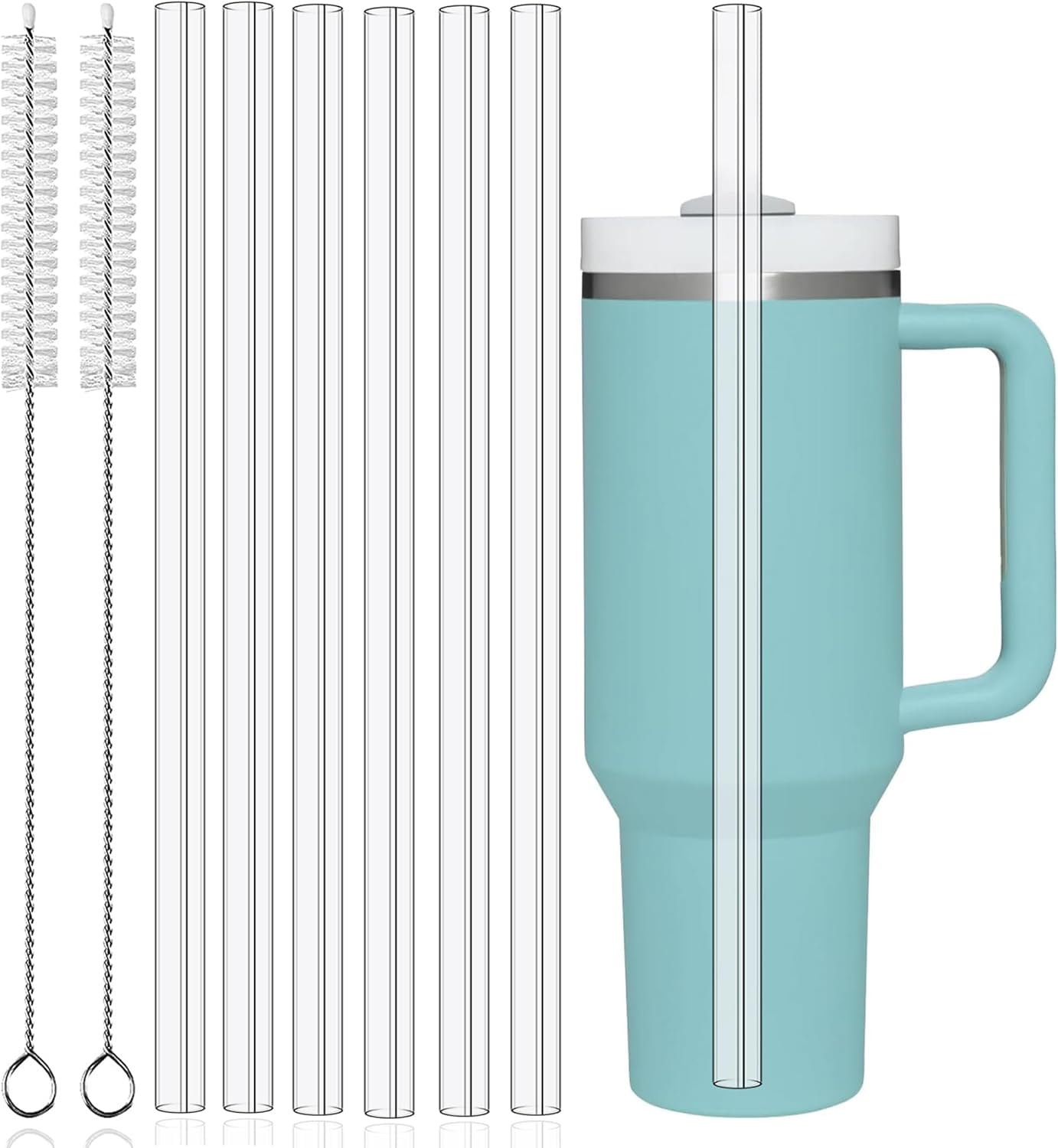 Reusable Straws for Stanley & Yeti 40oz/30oz Cup Tumbler, PROOCI 6-Pack ...