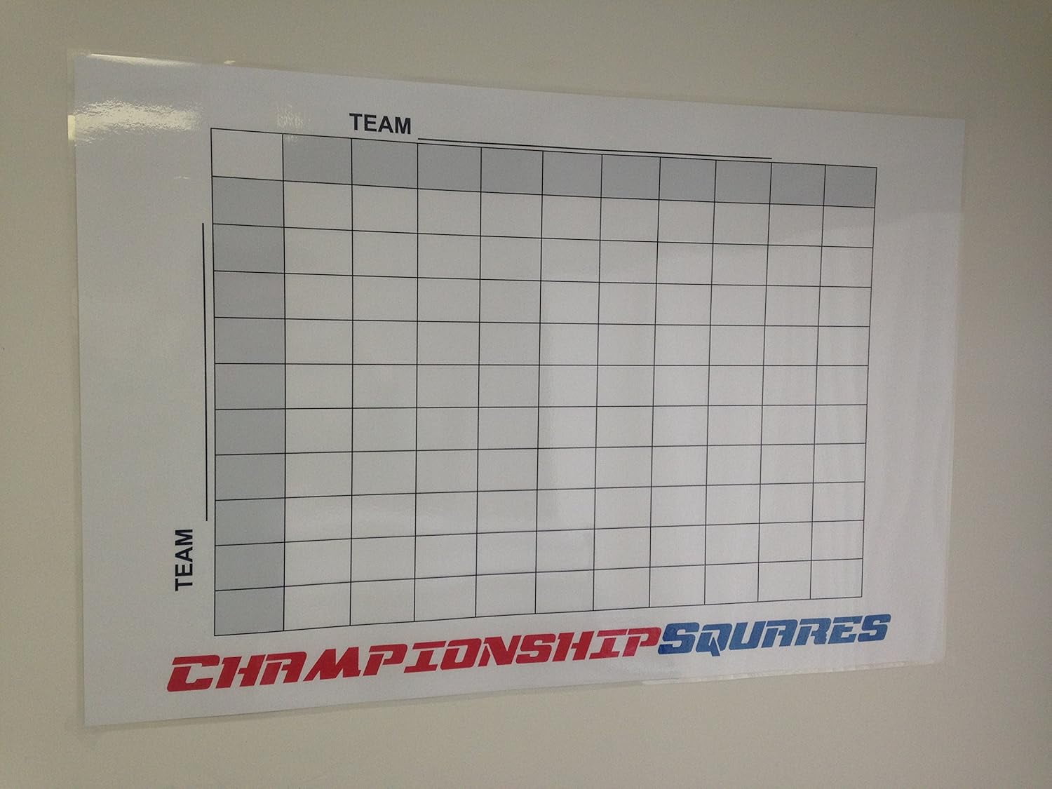 Reusable Super Football 100 Squares Dry Erase Office Pool 24x36 ...