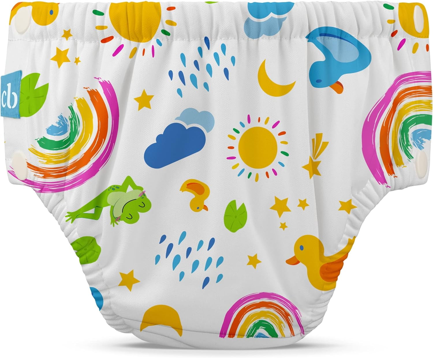 Reusable Swim Diaper, Washable, With Easy On And Off Snaps For Baby ...