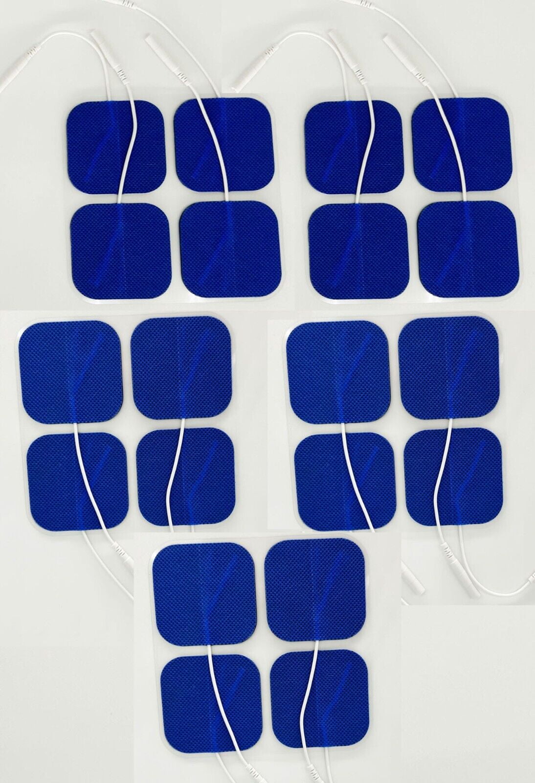 Reusable TENS/EMS Blue Cloth Self-Adhesive Electrodes Pads, 2"x2", 20 ...