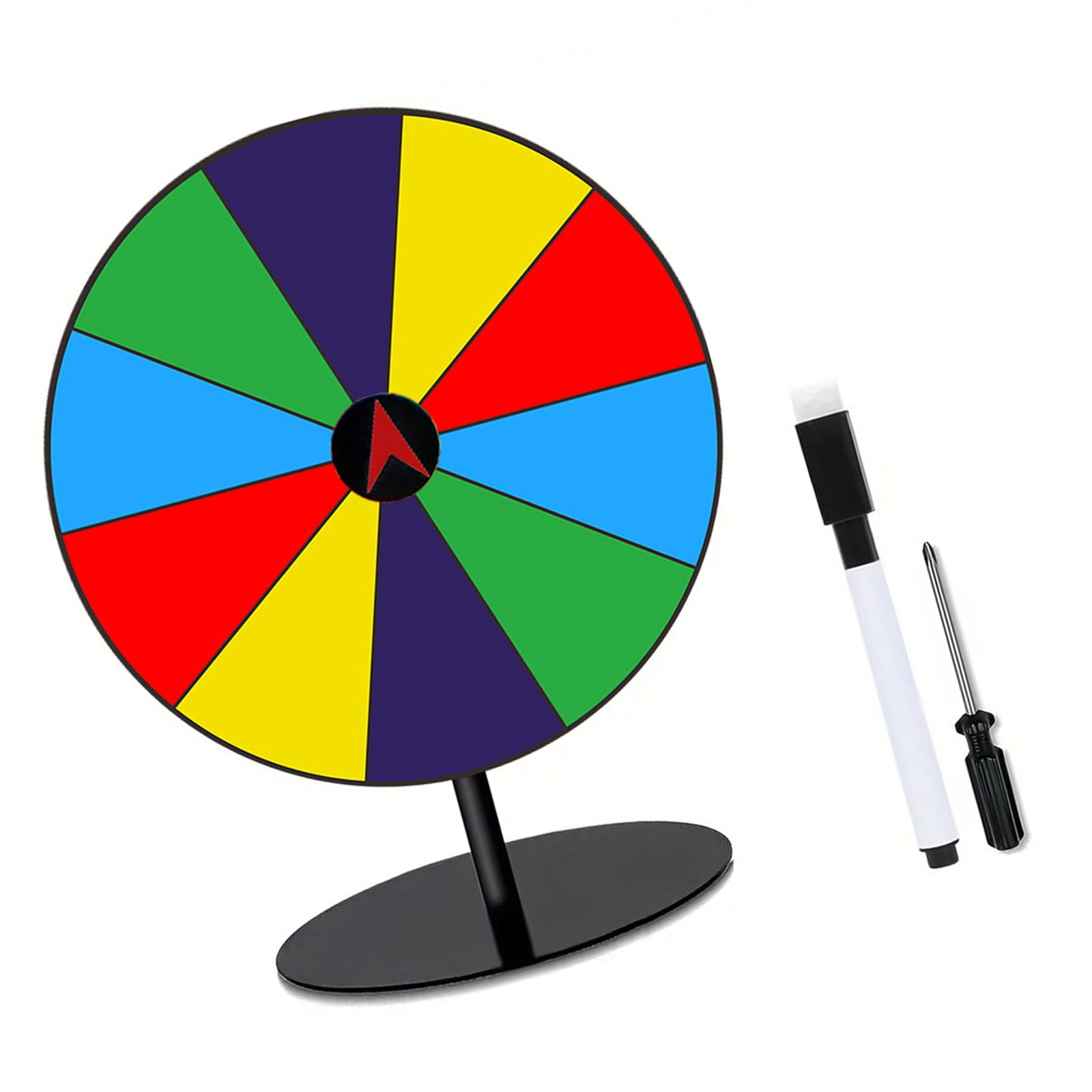Reusable Tabletop Prize Wheel Turntable Erasable Draws Roulette Game ...