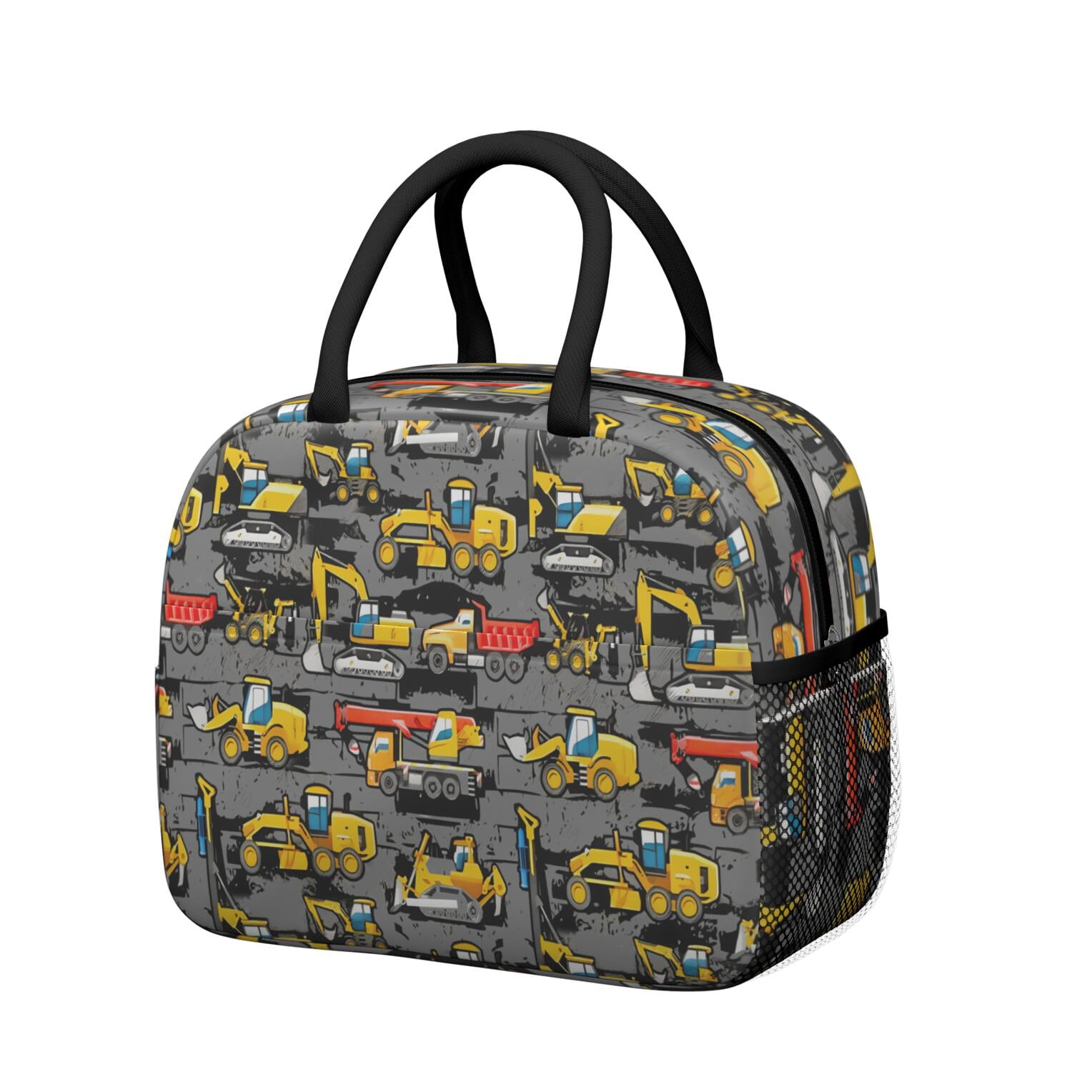 Reusable Thermal Lunch Bag - Construction Vehicle Theme, Durable ...
