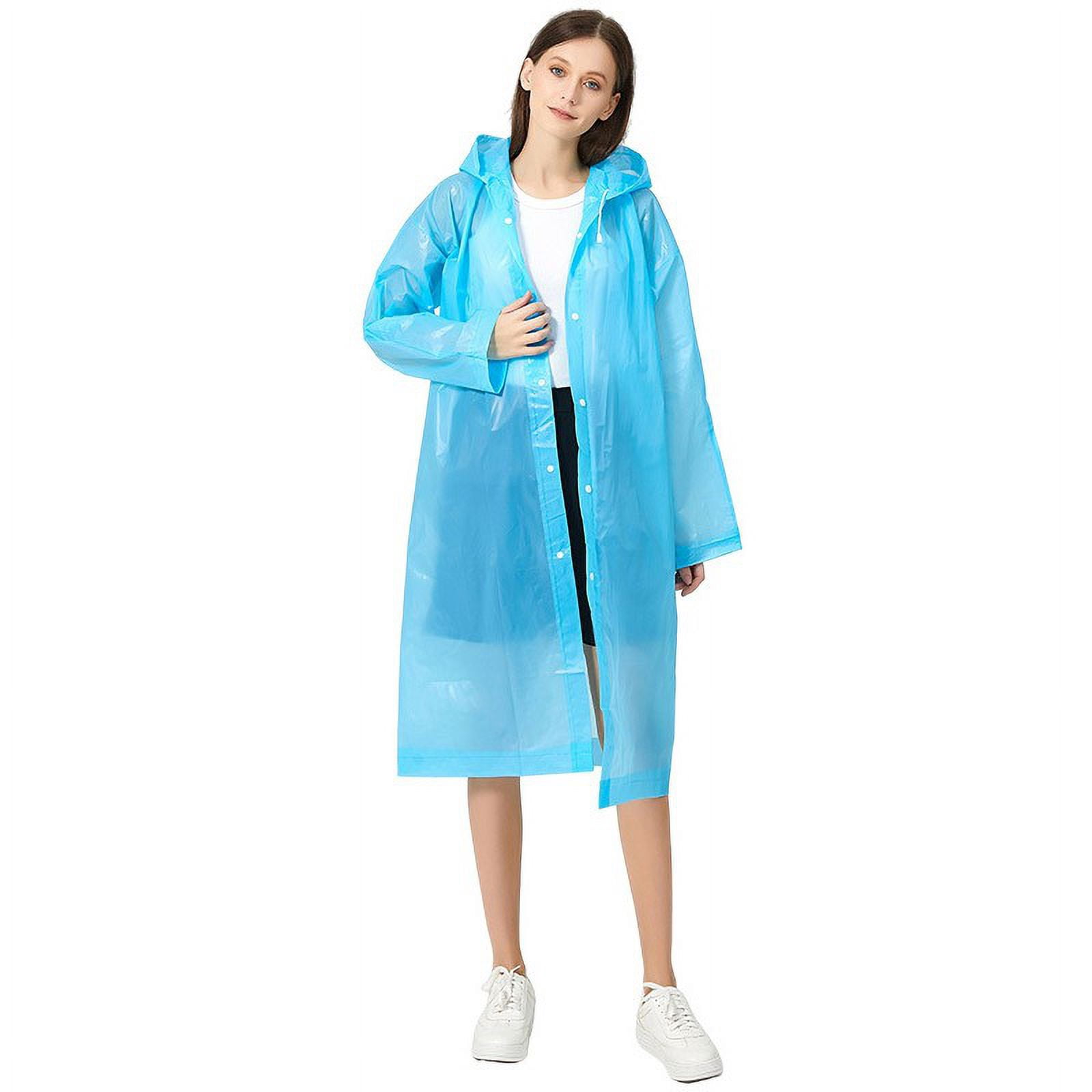 Reusable Thicken EVA Rain Ponchos for Adults (1 Pack)- Extra Long Rain ...