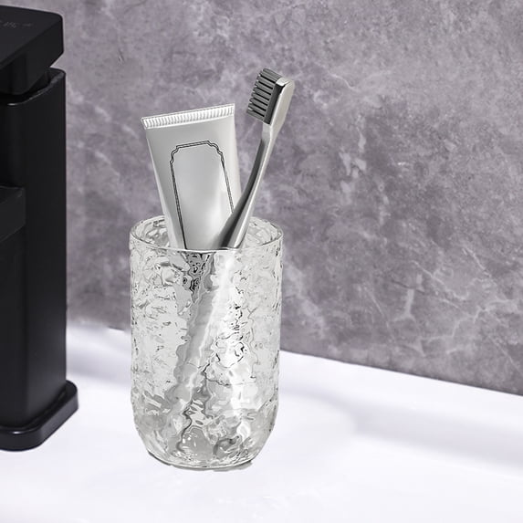 Reusable Toothbrush Holders for Bathrooms, Clear Glass Toothbrush and ...