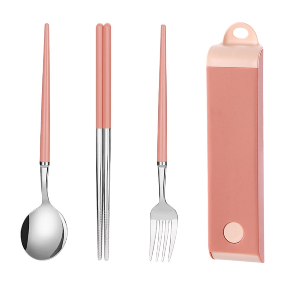 Reusable Travel stainless steel utensils set with case, Portable ...