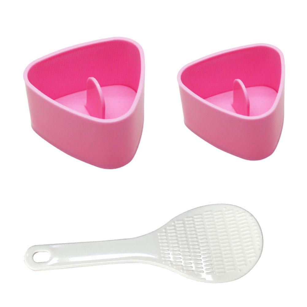 Reusable Triangle Rice Ball Molds and Spoon Set, PP Material, Large and ...