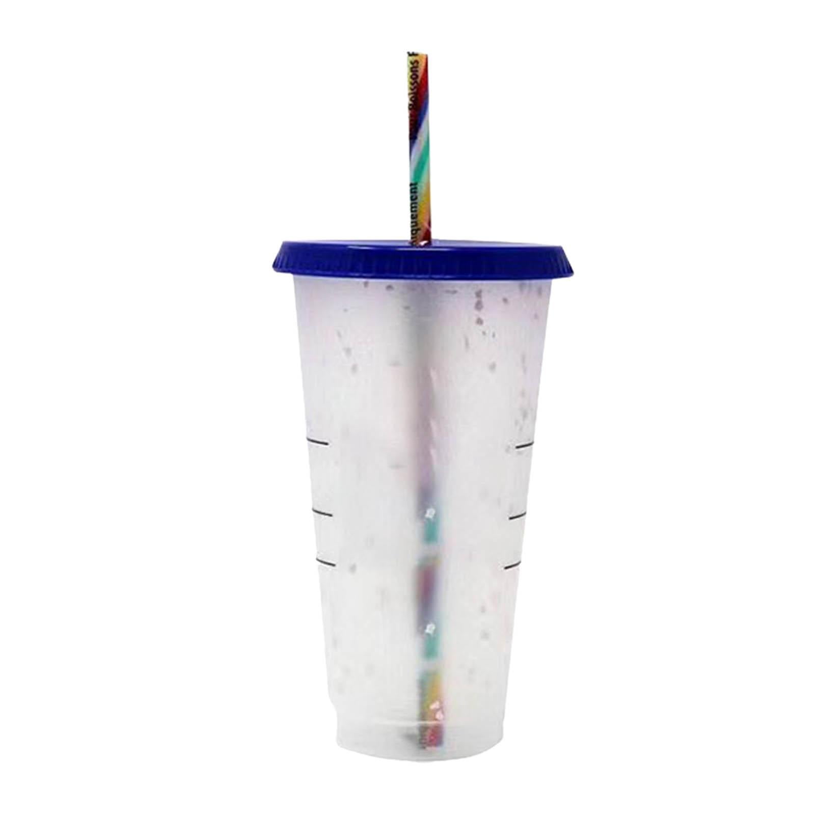 Reusable Tumblers with Lid Straw, Color Changing Cup for Adults Kids ...