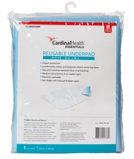 Reusable Underpad ,ZRUP2336R, 23x36, White, Cardinal Health - Walmart.com