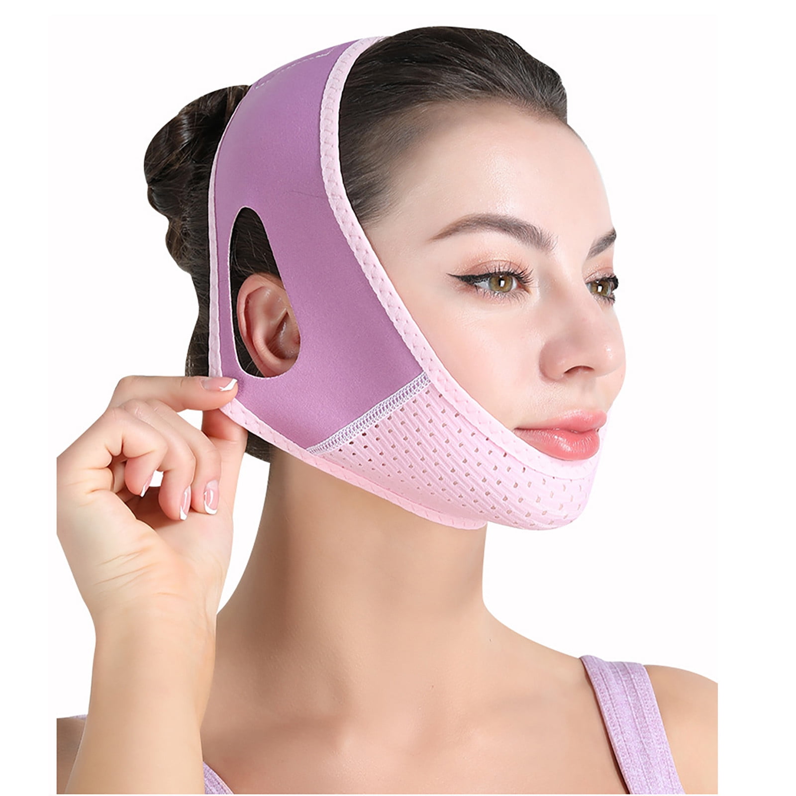Reusable V Line Lifting Mask with Chin Strap for Women,Double Chin ...
