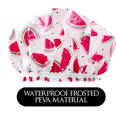 Reusable Vinyl Shower Cap & Bath Cap, Frosted PEVA Elastic Stretch Hem ...