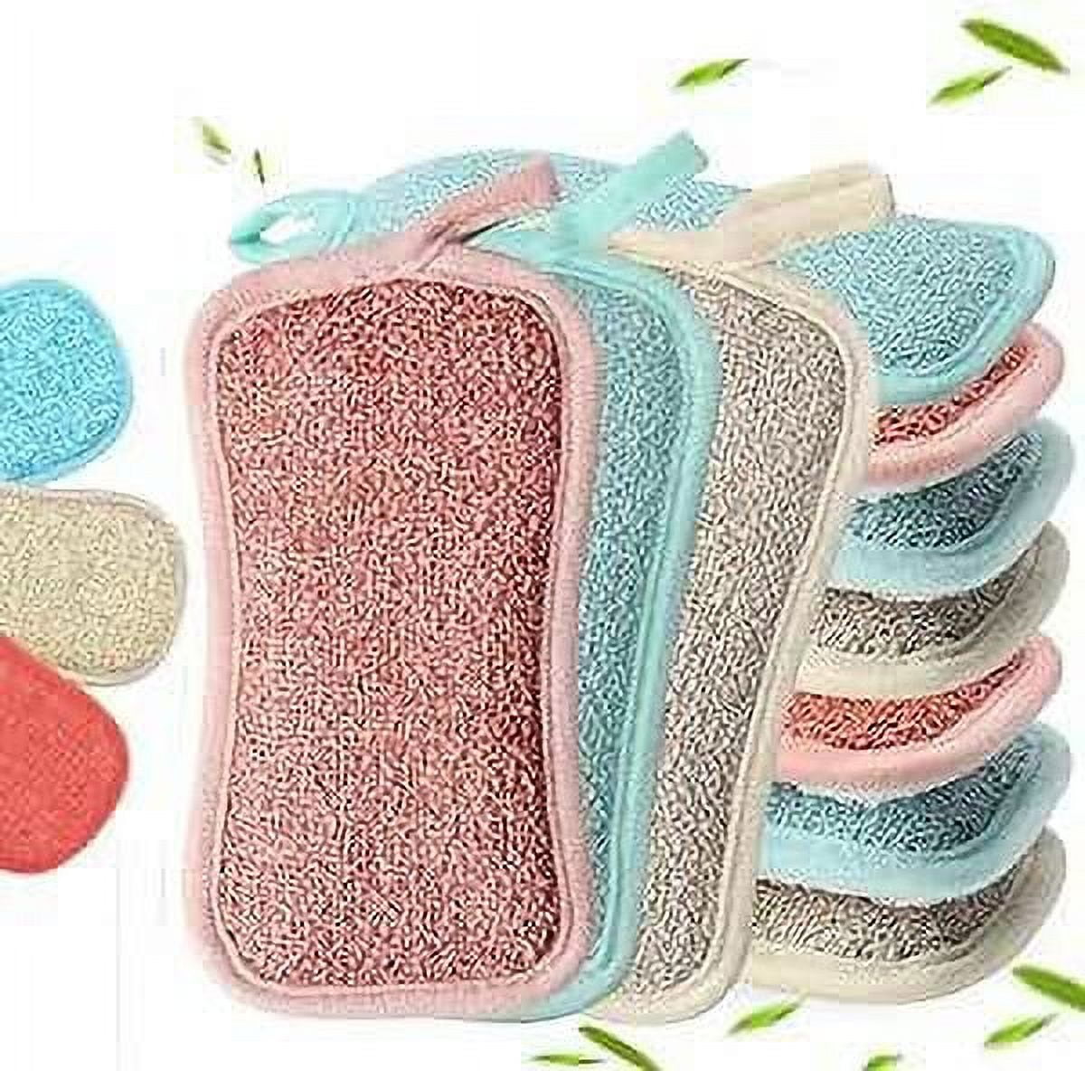 Reusable Washable Kitchen Sponge, Pack of 10 Dishwashing Sponges ...