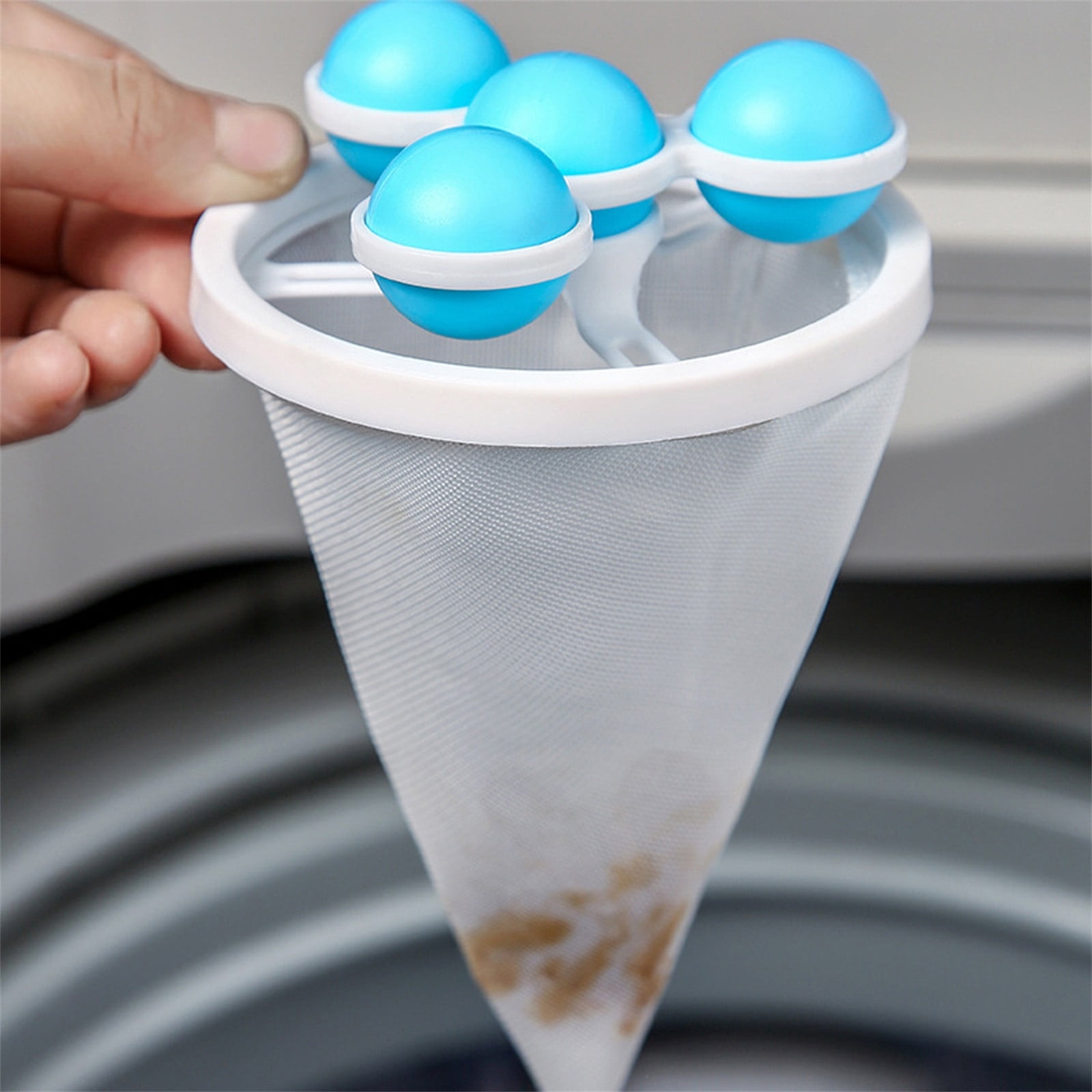 Reusable Washing Machine Lint Trap Mesh Filter Laundry Hair Catcher ...
