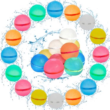 Water Splash Balls Reusable Absorbent Soft Fabric Balls for Water Fight ...