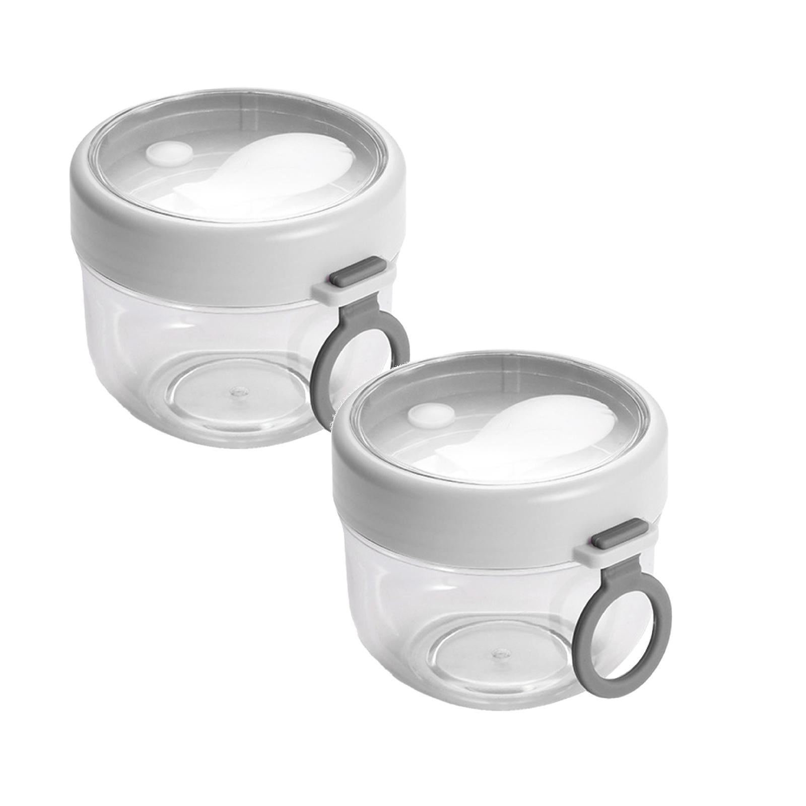 Reusable Water Bottle Overnight Oats Jars Cereal Milk Container Leak ...