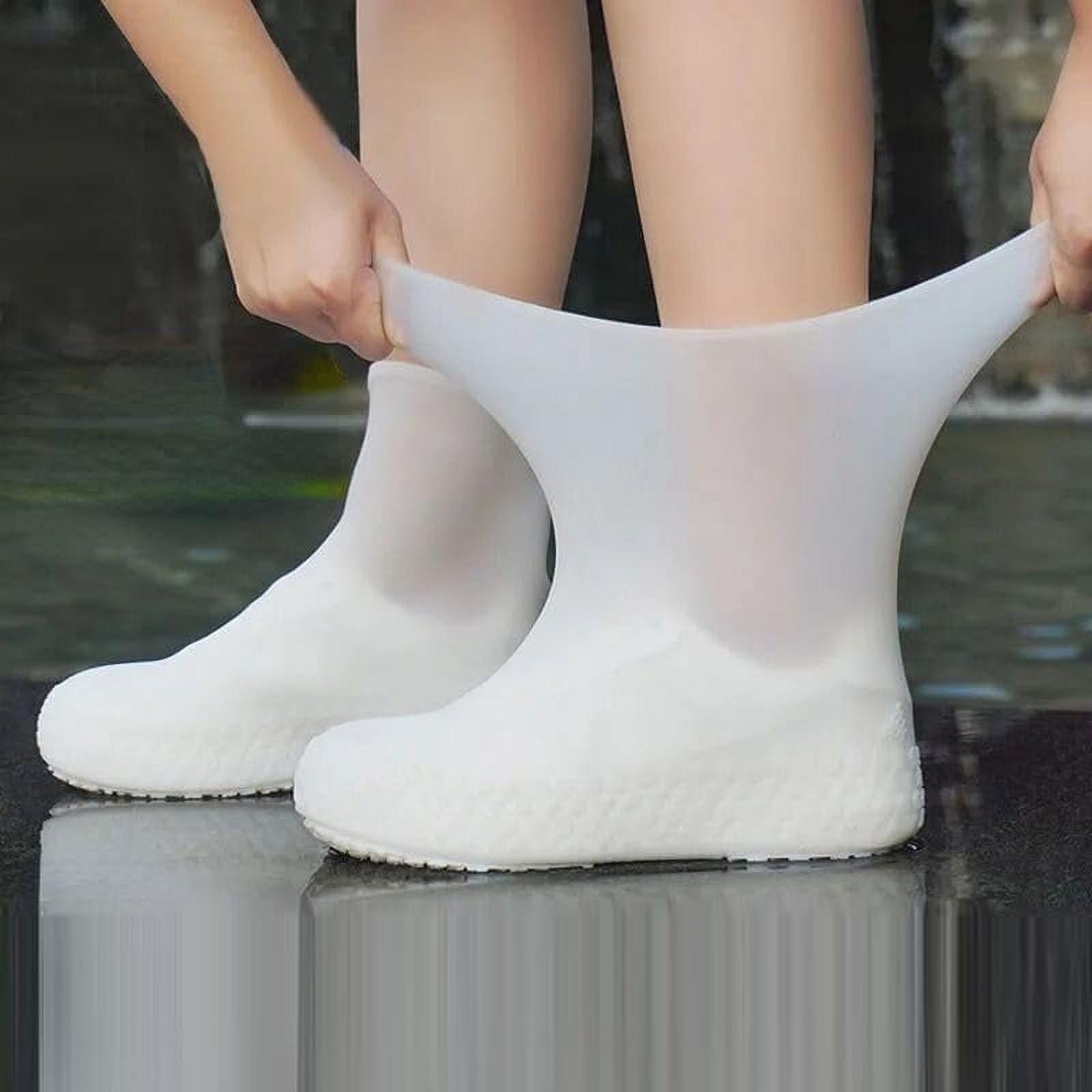 Reusable Waterproof Rain Shoes Covers Silicone Outdoor Rain Boot ...