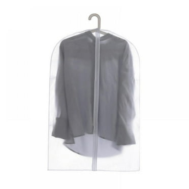 2Pack 50"Reusable Waterproof Suit Cover Clear Hanging Garment Storage ...