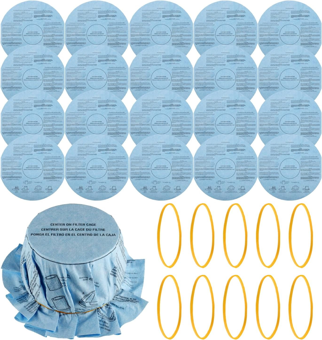 Reusable Wet Dry Vac Filter VF2002 Dry Disc Vacuum Filters for Most 5 ...