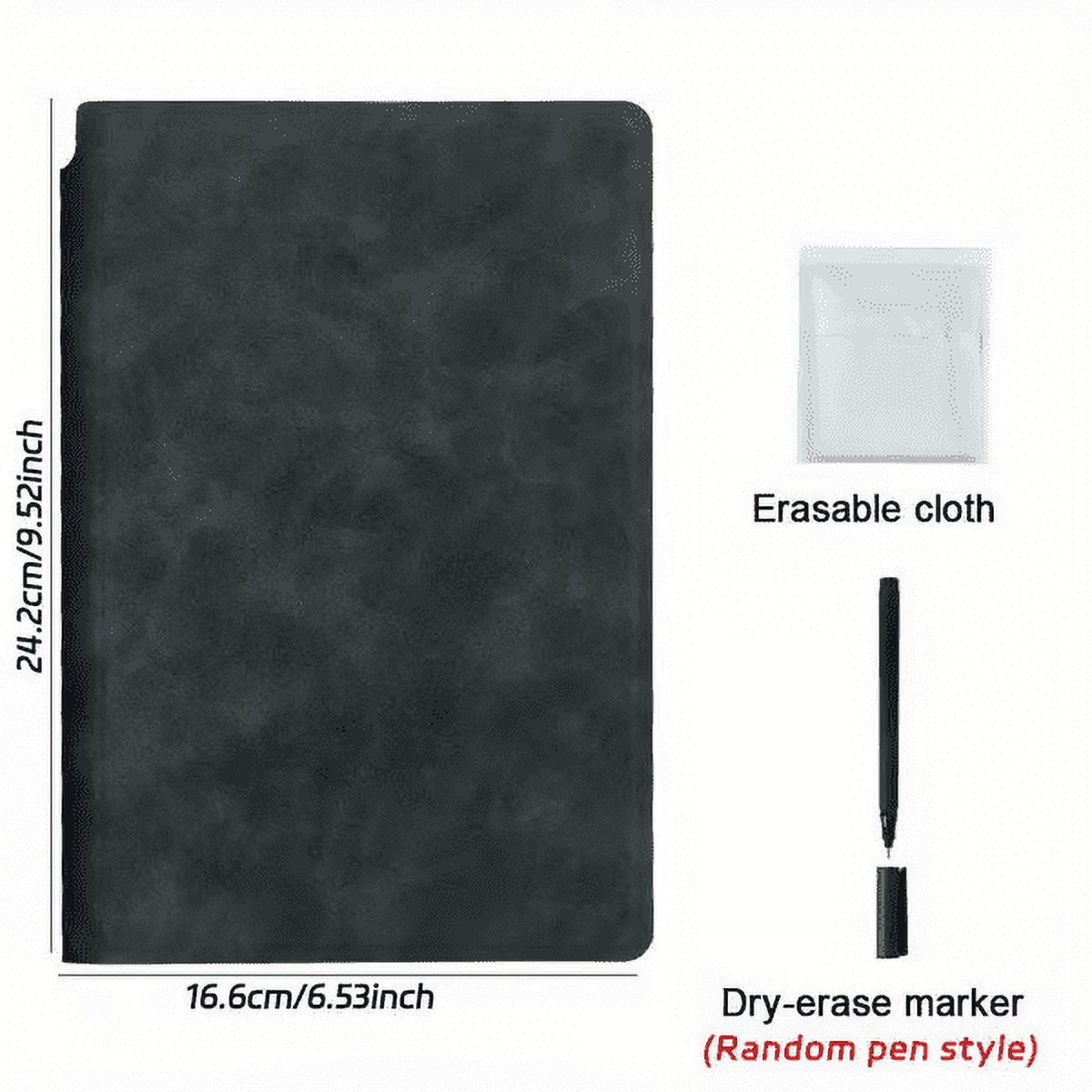 Reusable Whiteboard Notebook A5 Size | Faux Leather Cover | Wipeable ...