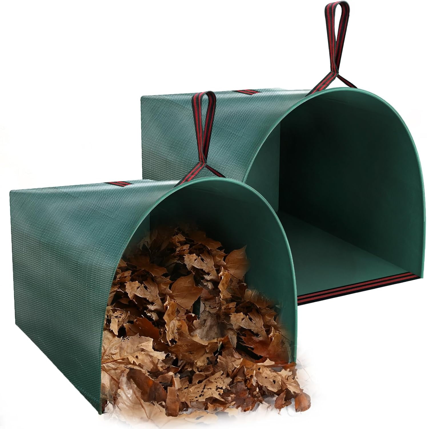 Reusable Yard Waste Bags, 2 Pack 40 Gallon Dustpan-Type Garden Bag for ...