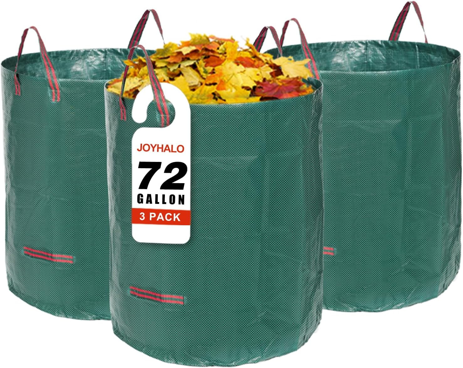 Reusable Yard Waste Bags, 72 Gallon Lawn And Leaf Bags 3 Pack, Heavy Duty Garden Bags With ...