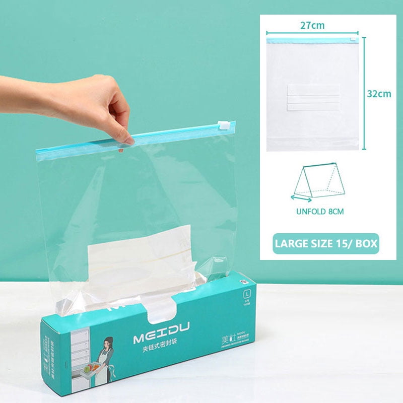Reusable Zip Lock Bag Food Grade Transparent Storage Bag With Zipper ...