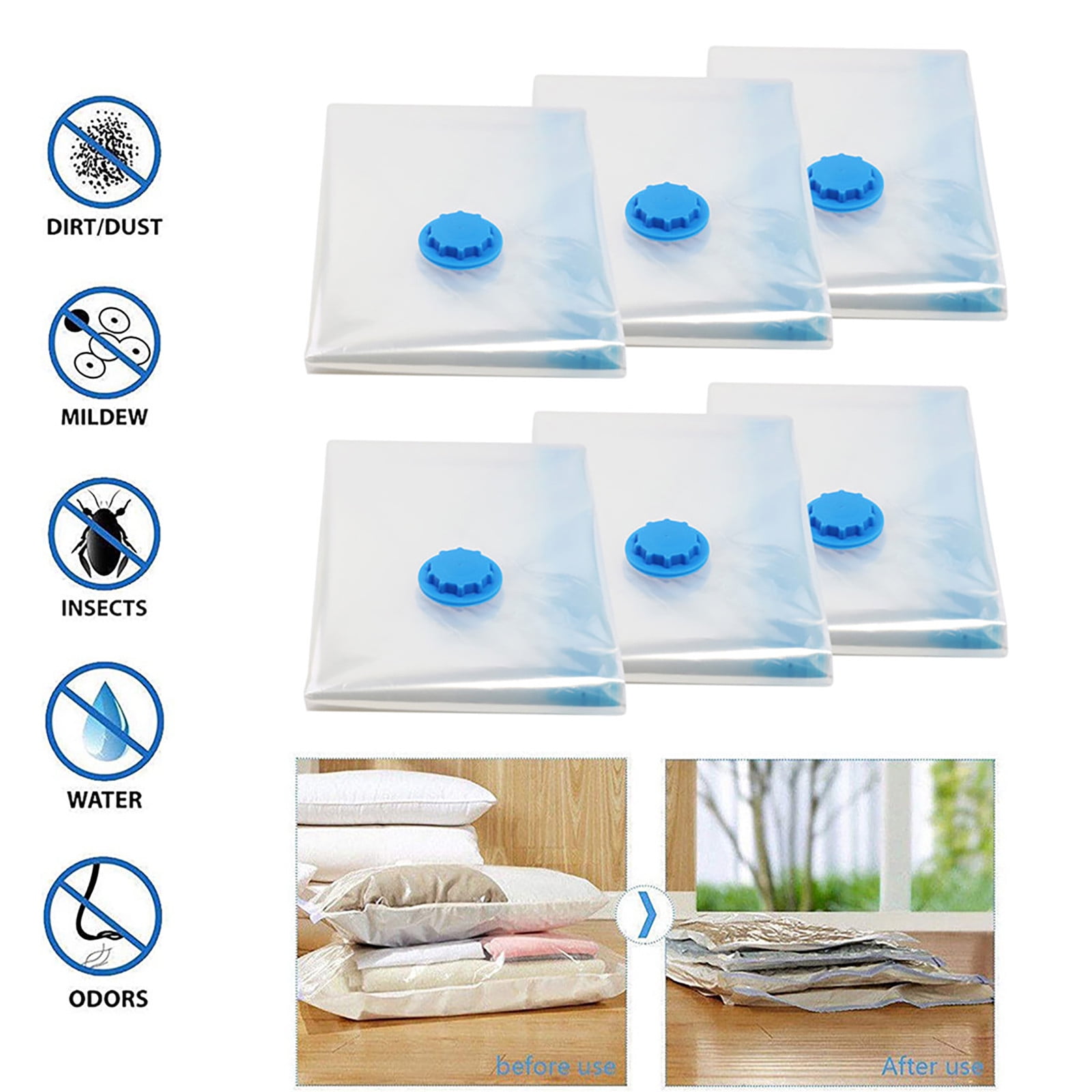 Reusable Bags In Vacuum Storage Space Saving Bag Bags Compressed Travel ...