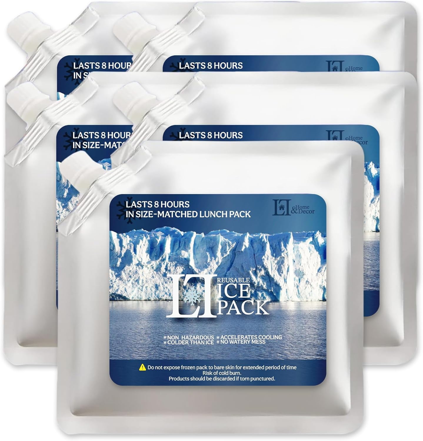 Reusable ice Packs, Ideal for Keeping Your Lunch Box or Cooler Cold ...