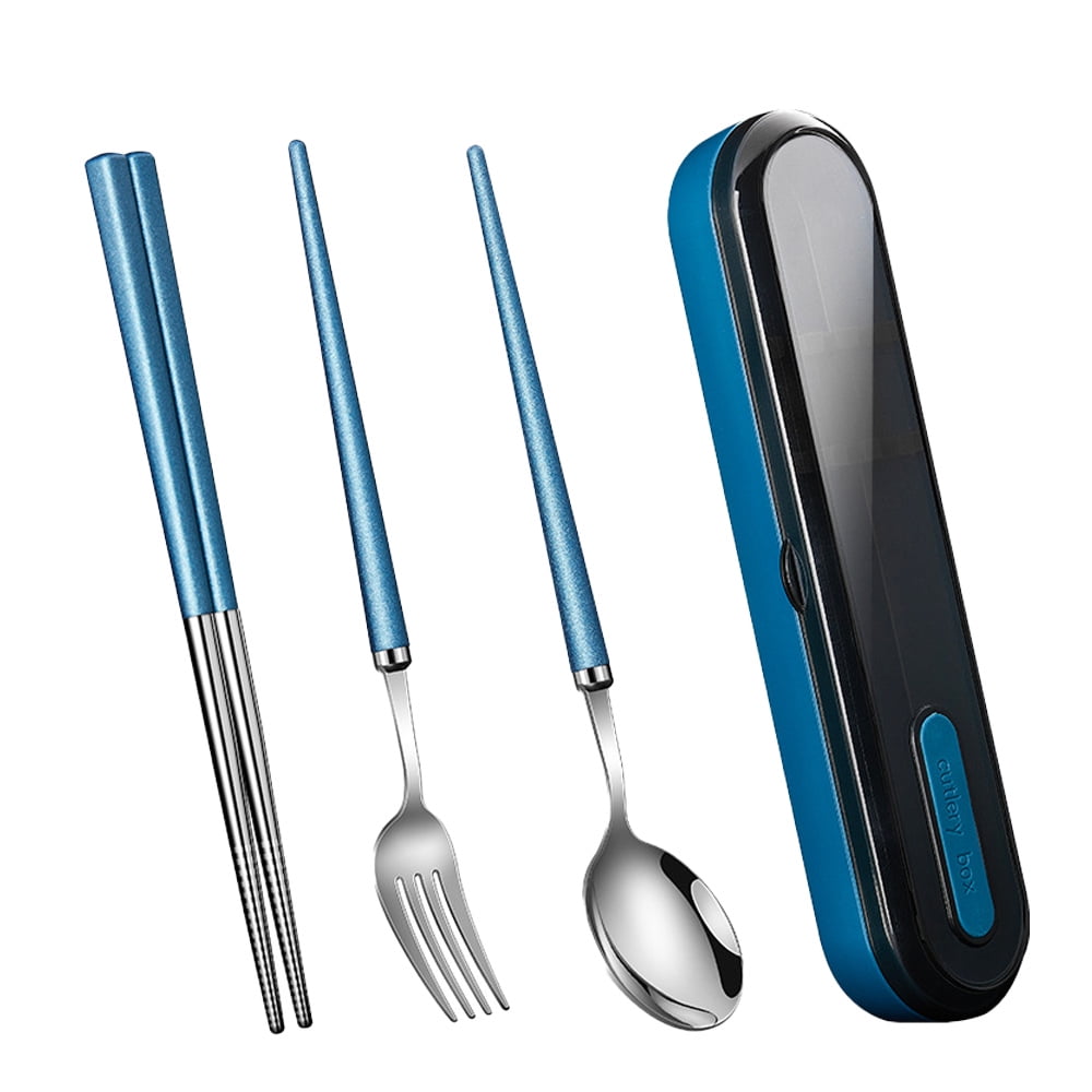 Reusable stainless steel travel cutlery, utensils set with case ...