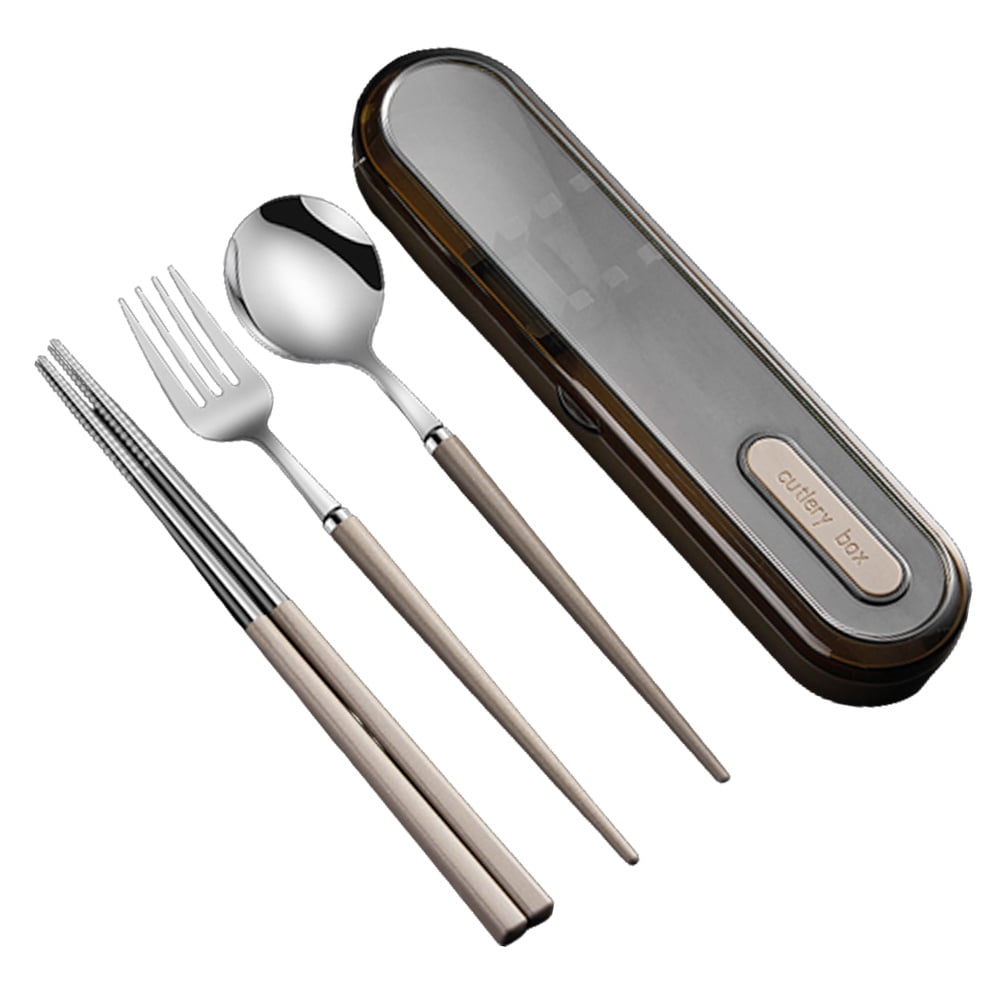 Reusable stainless steel travel cutlery, utensils set with case ...