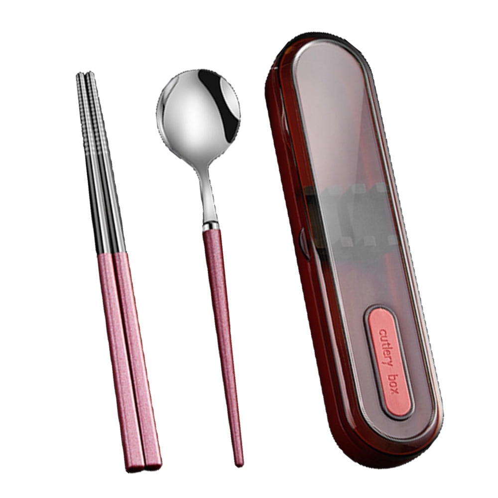 Reusable stainless steel travel cutlery, utensils set with case ...