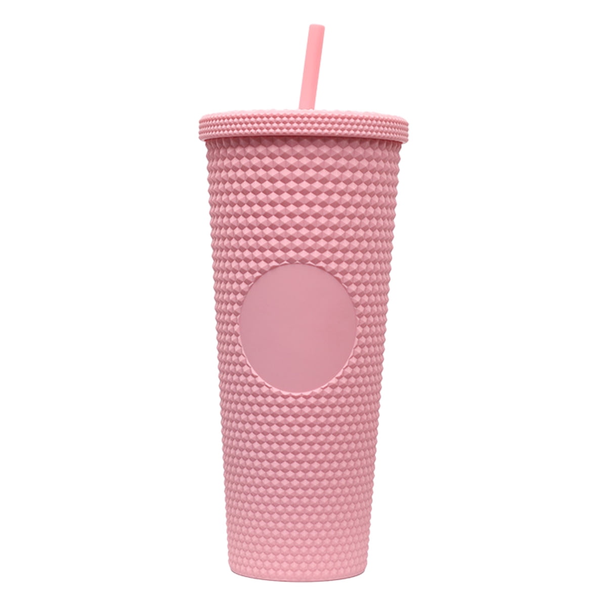 Reusable water cup with resealable cap-24 oz plastic water cup-Pink ...