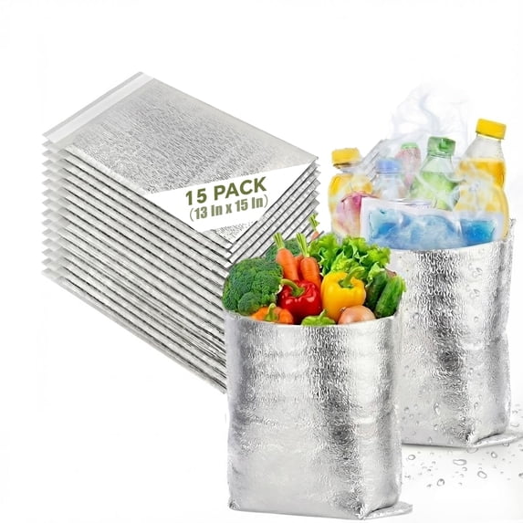 Reusableulation Bags Thermal Box Liners Metalized Lunch Food Shopping ...