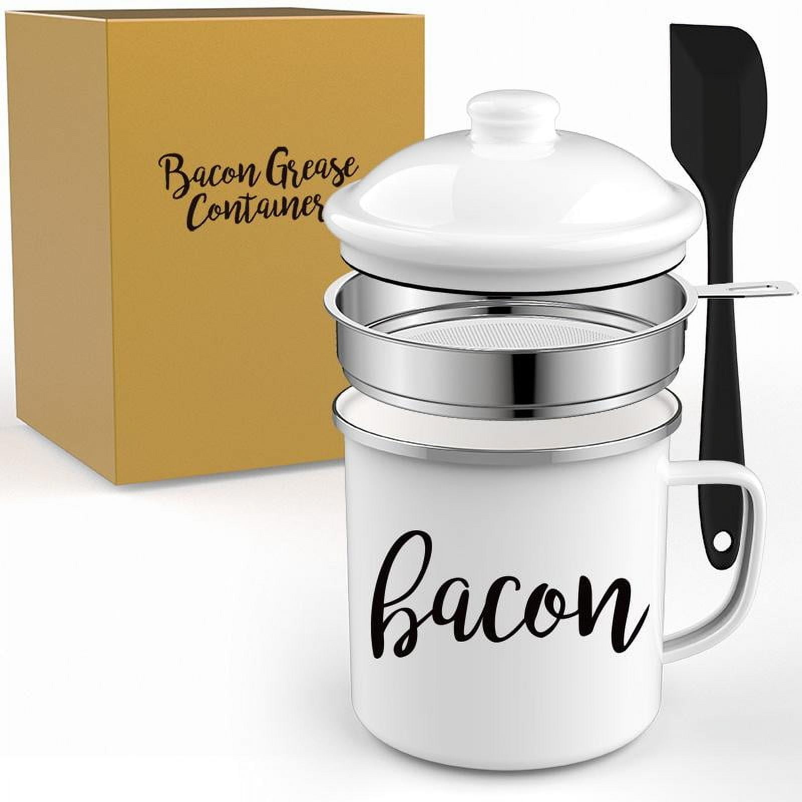 Reuse Bacon Grease Container with Strainer Kitchen Utensils - Walmart.com