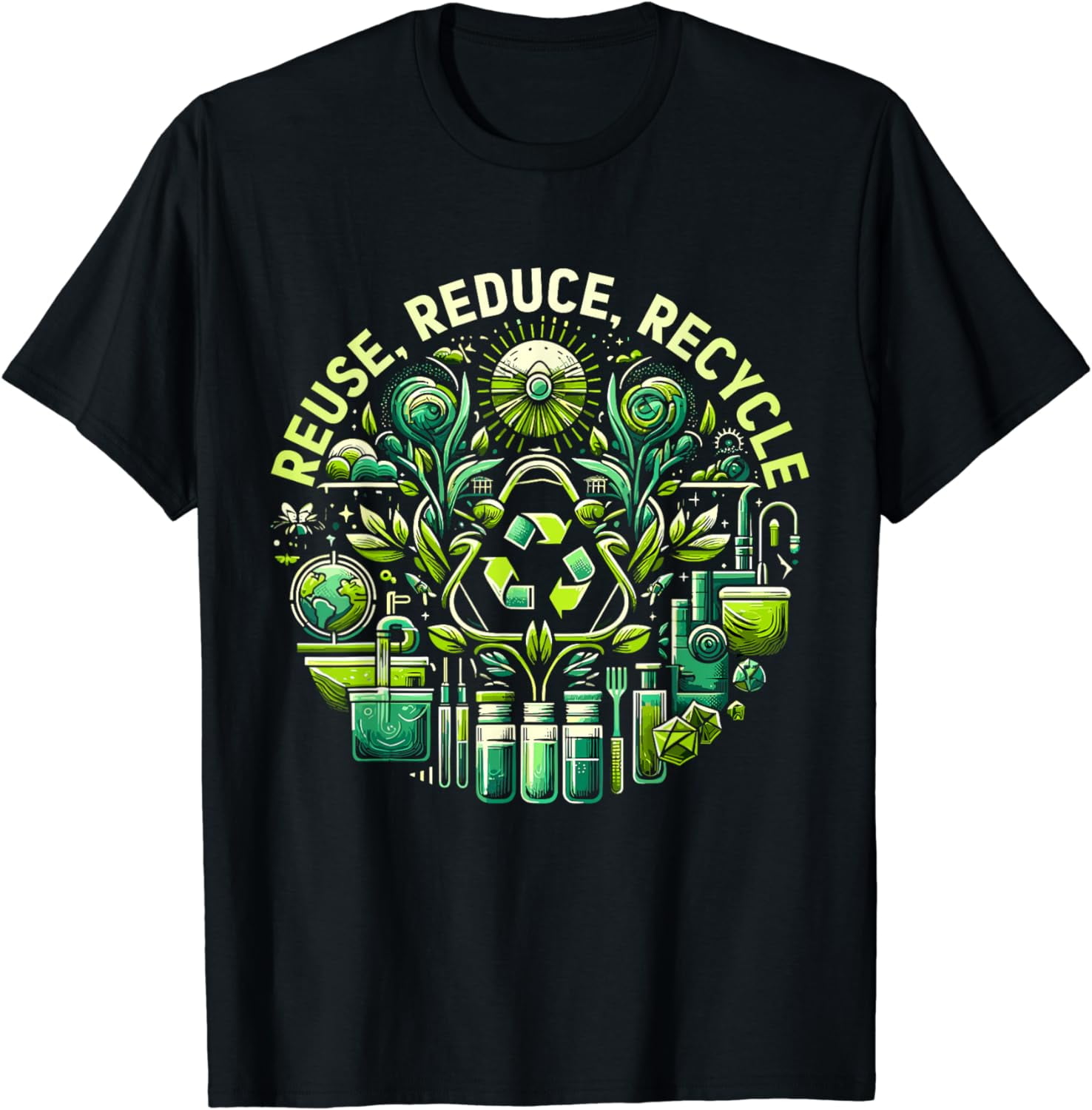 Reuse Reduce Recycle Environmental Science Designs T-Shirt - Walmart.com